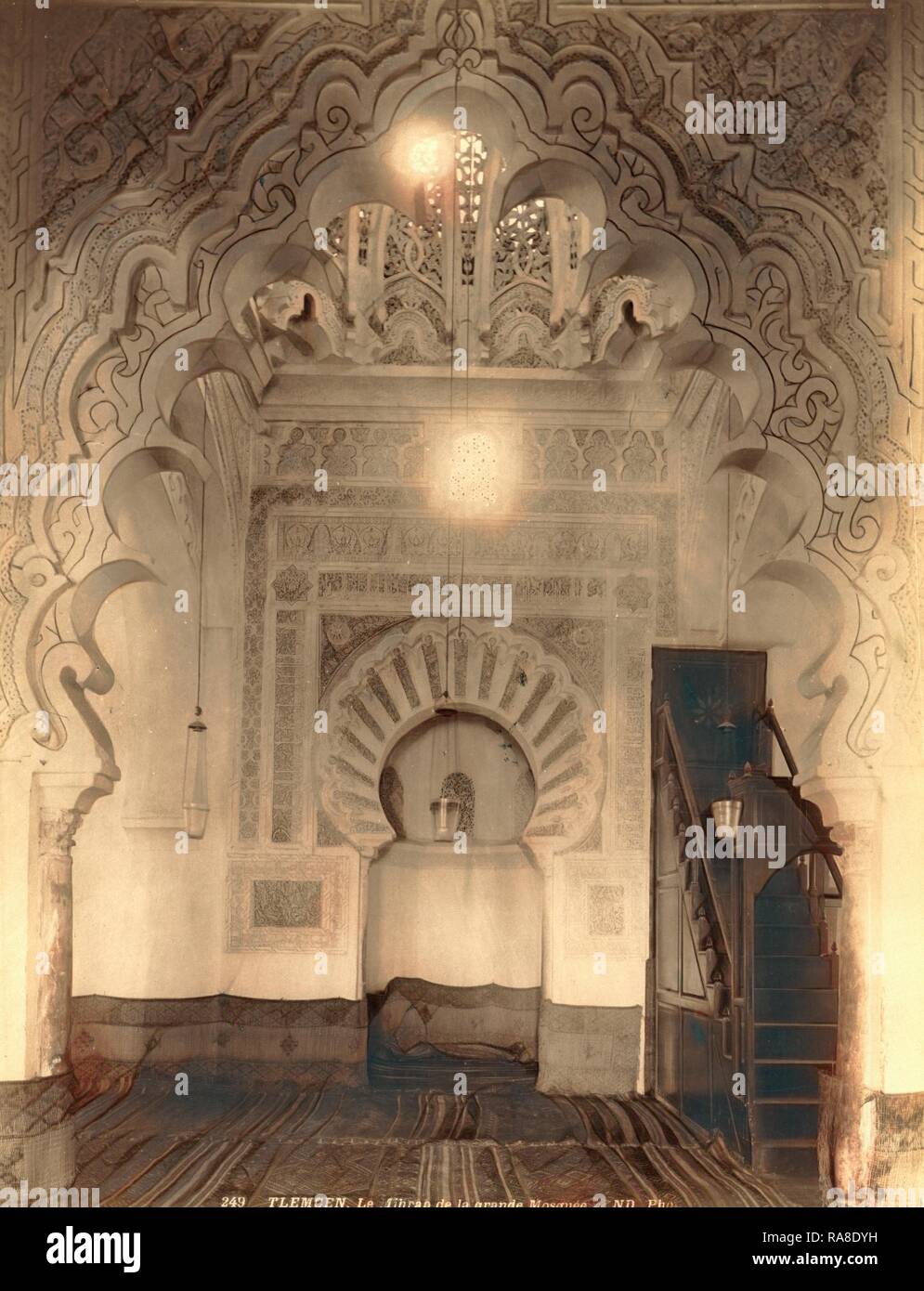 Tlemcen, the Mihrab of the Great Mosque in Algiers, the Neurdein ...
