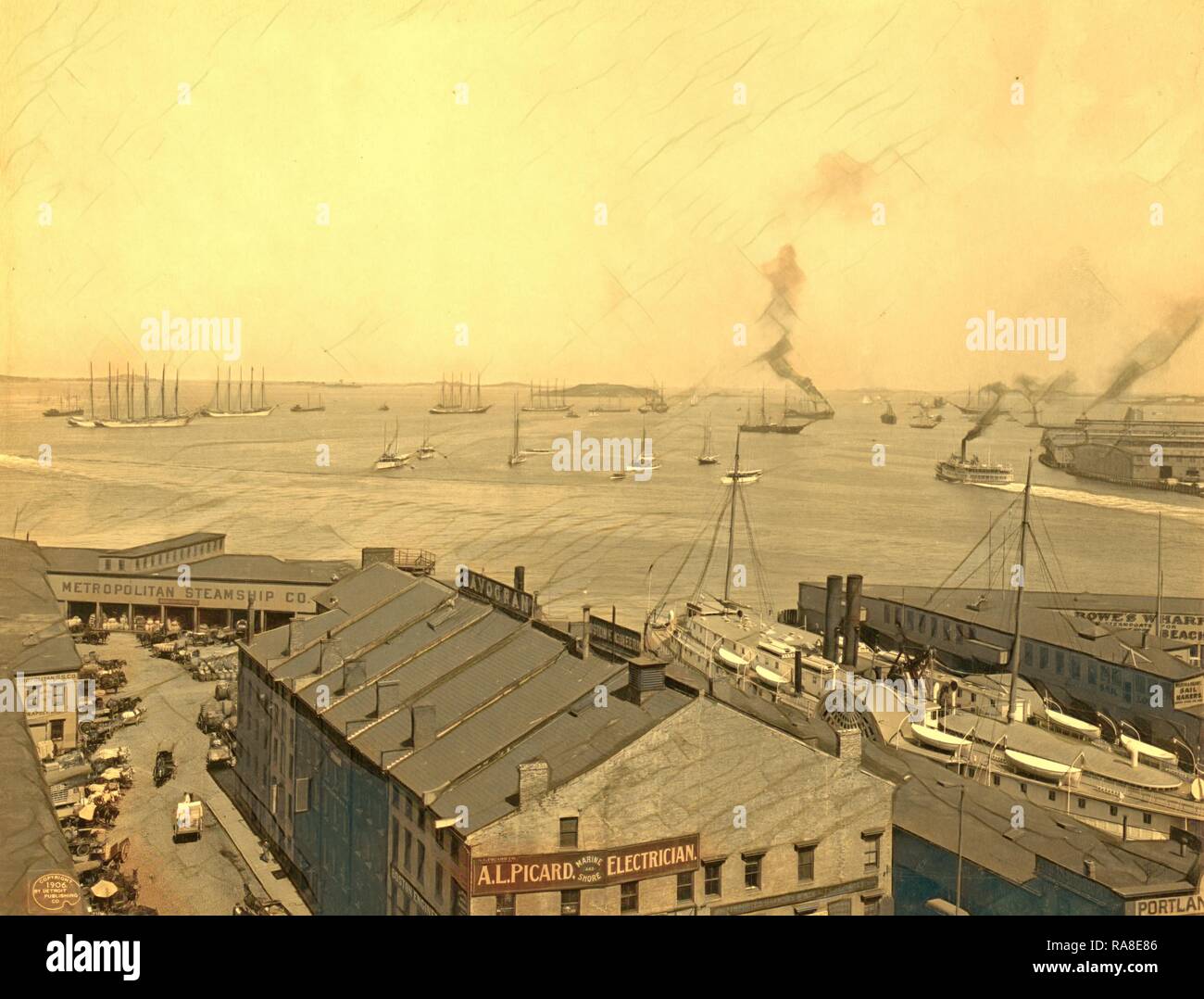 Boston docks 19th century hi-res stock photography and images - Alamy