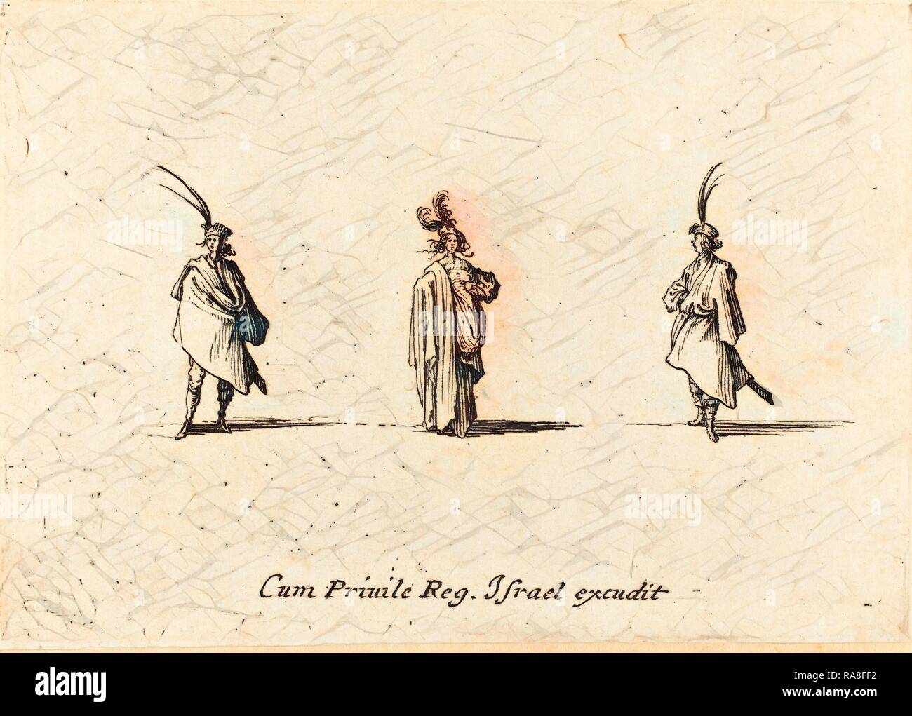 Jacques Callot (French, 1592 - 1635), Lady in Long Cloak, and Two ...