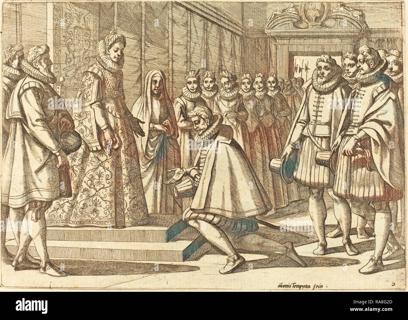 Antonio Tempesta (Italian, 1555 - 1630), Philip of Spain Before ...