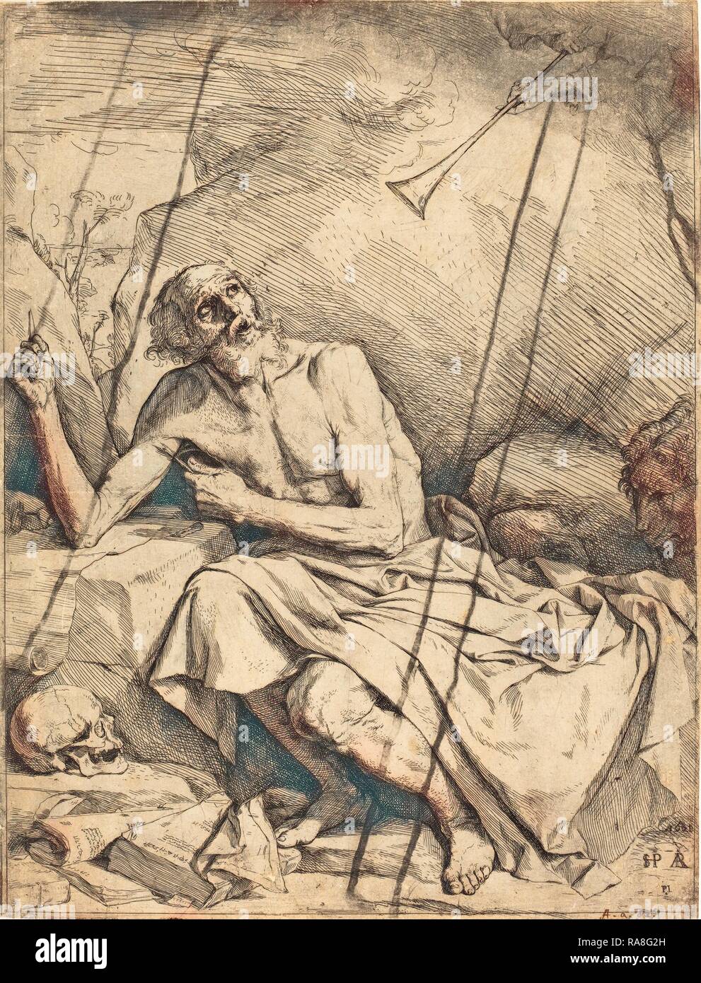 Jusepe de Ribera (Spanish, 1591 - 1652), Saint Jerome Hearing the ...