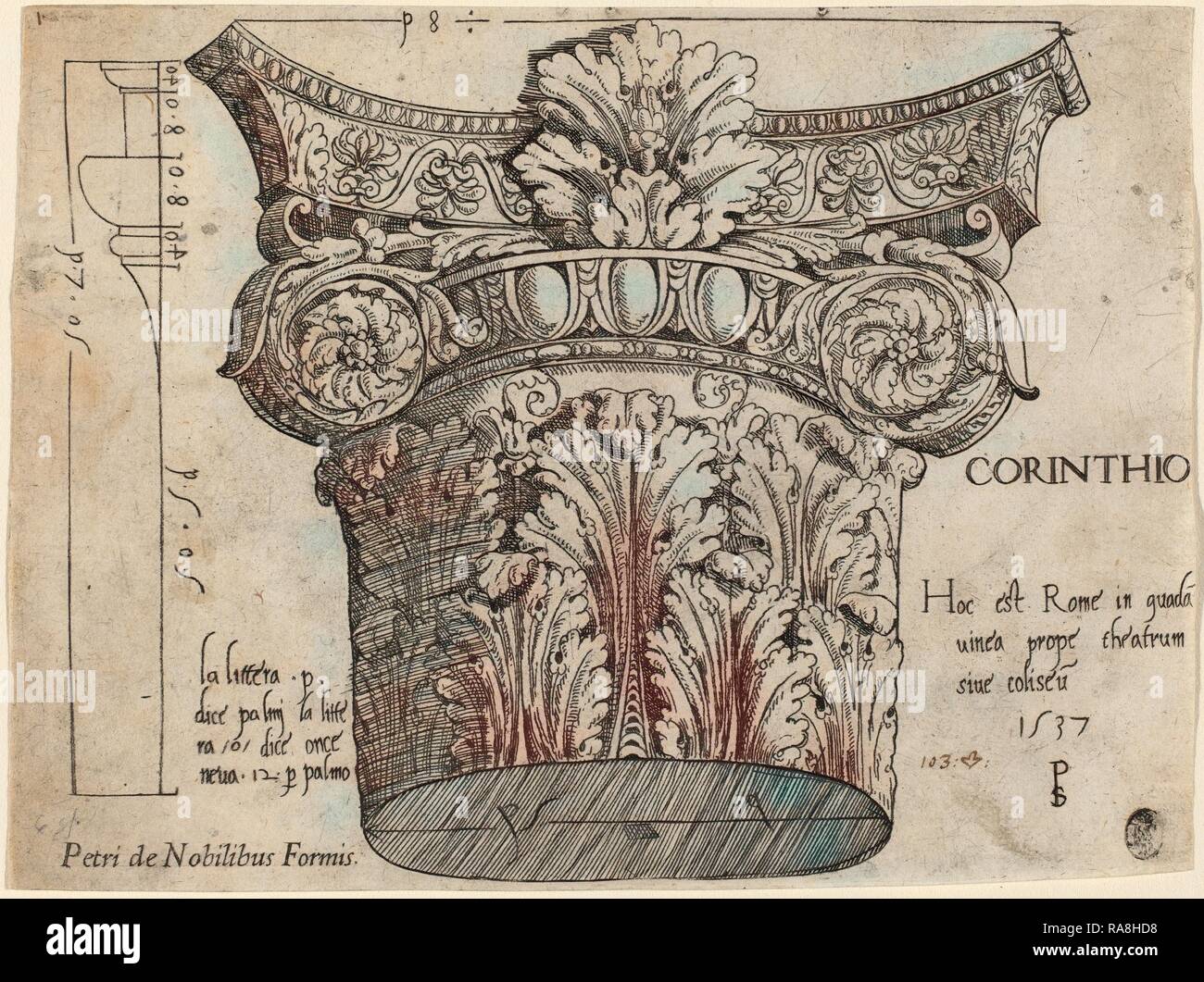 Master PS (Italian (?), active 1535-1537), Capital from the Colosseum ...