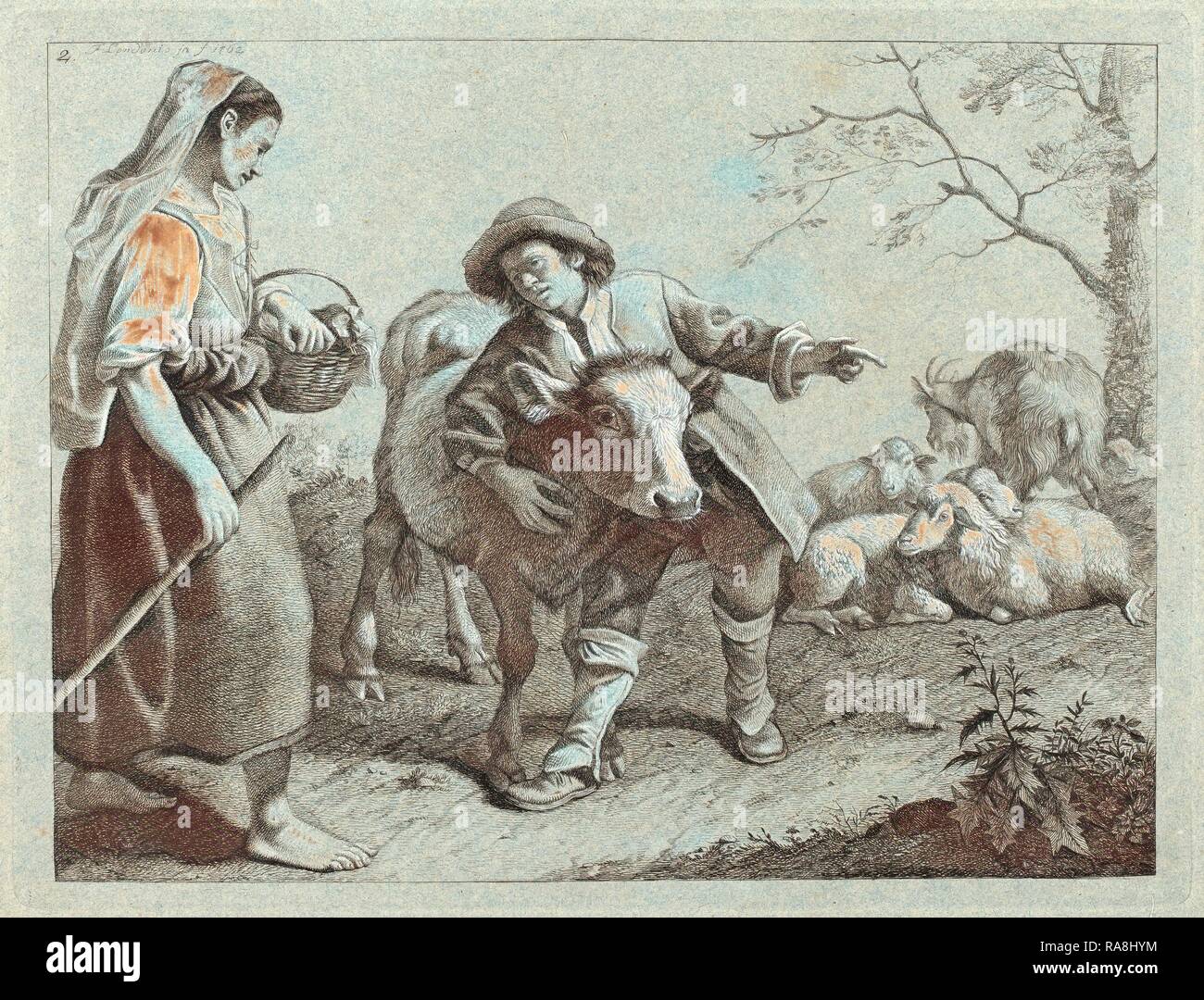 Francesco Londonio (Italian, 1723 - 1783), Shepherd Pointing Out the ...