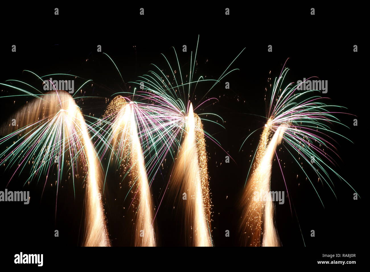 Fireworks at New year's eve in the Netherlands Stock Photo - Alamy