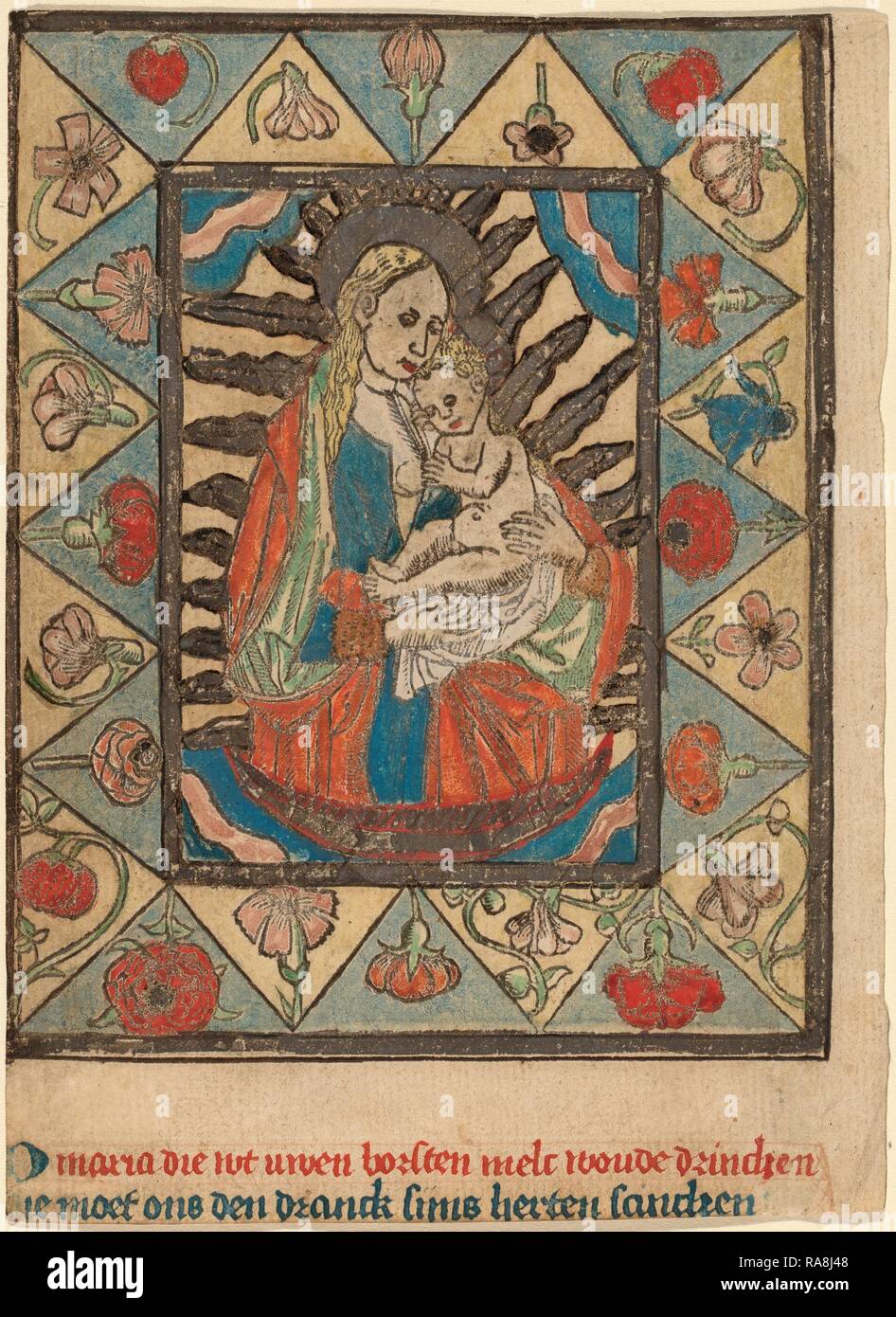 Netherlandish 15th Century, The Madonna and Child, c. 1500, woodcut ...