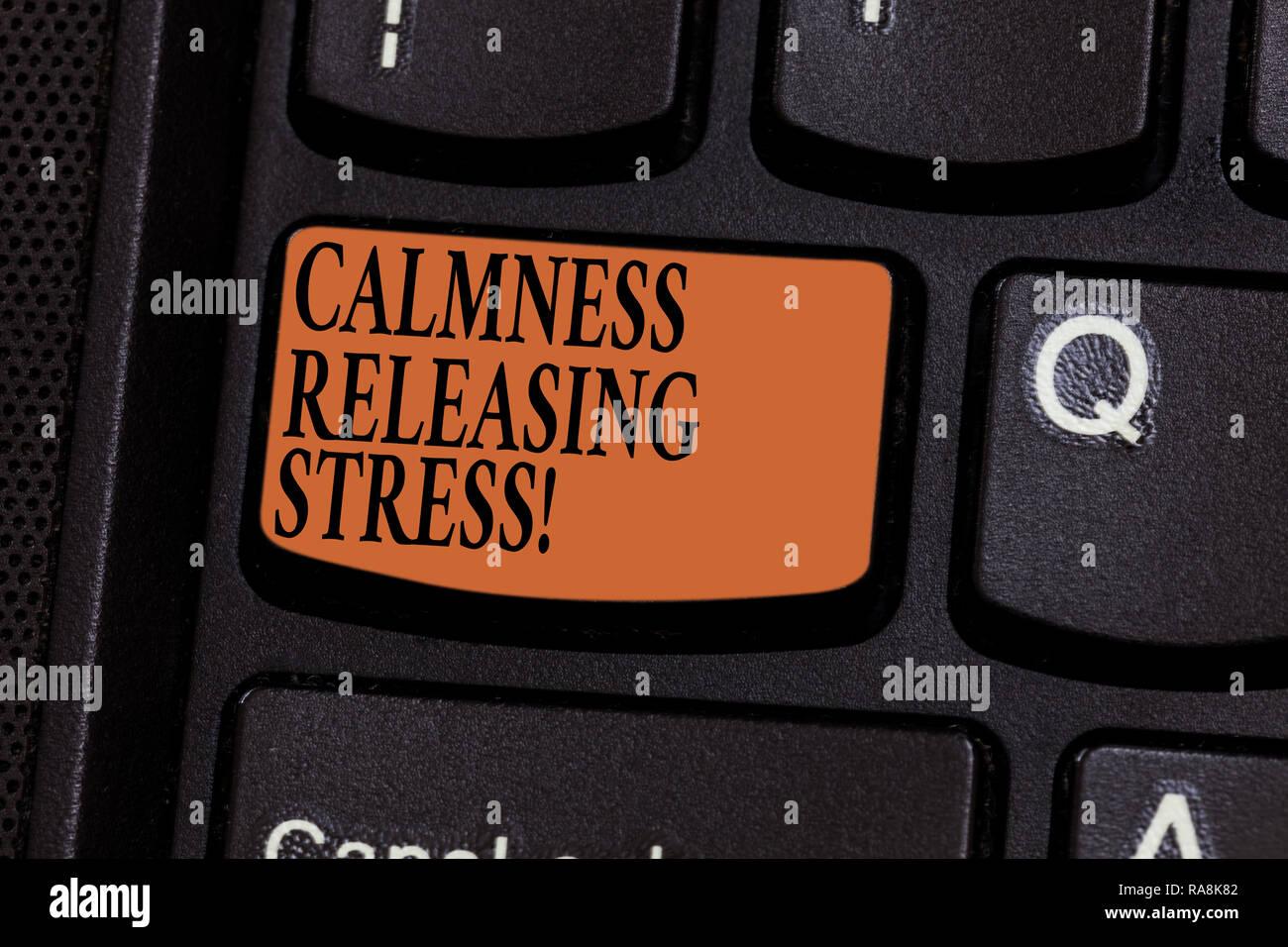 Writing note showing Calmness Releasing Stress. Business photo ...