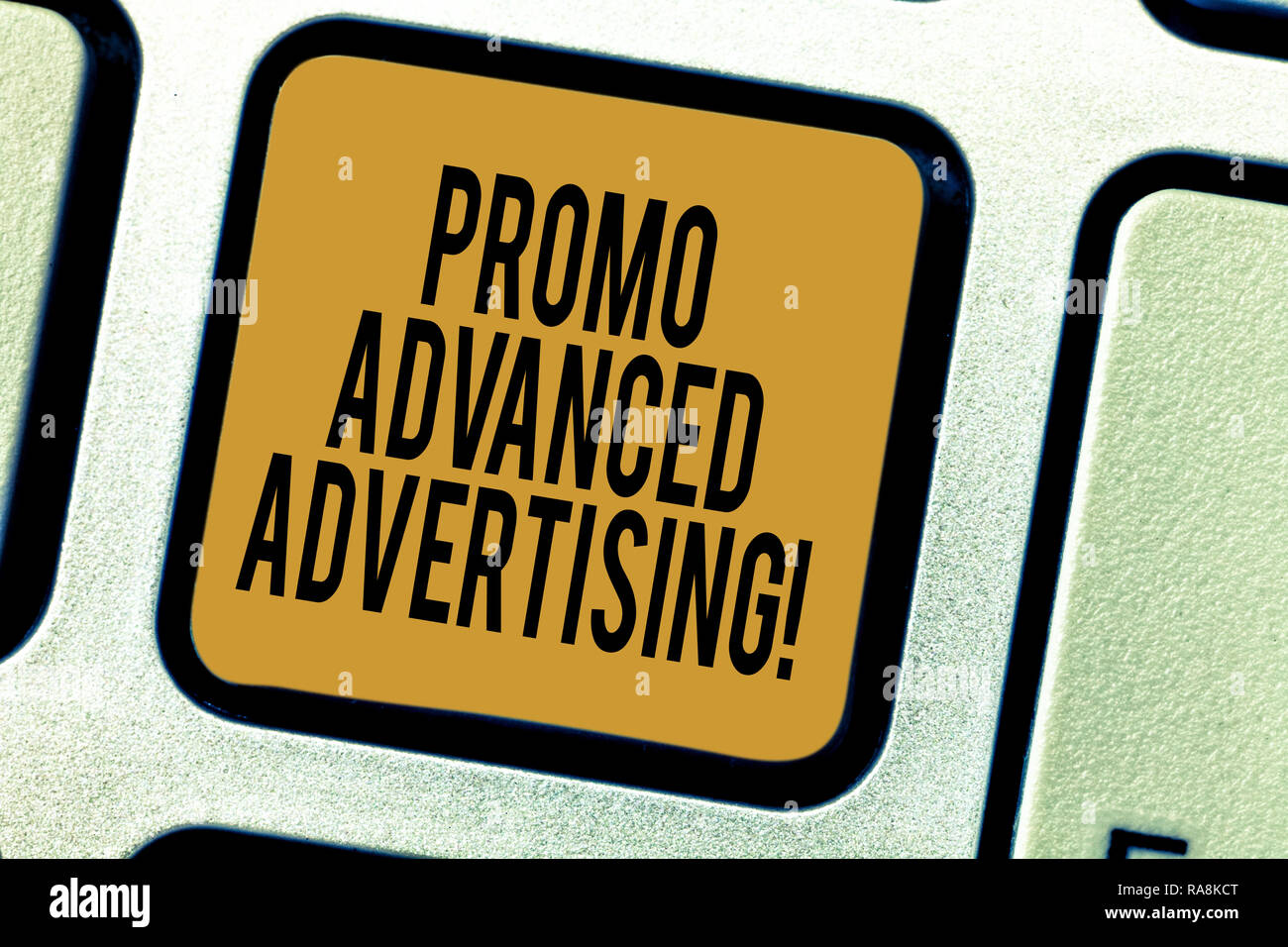Handwriting text writing Promo Advanced Advertising. Concept meaning ...