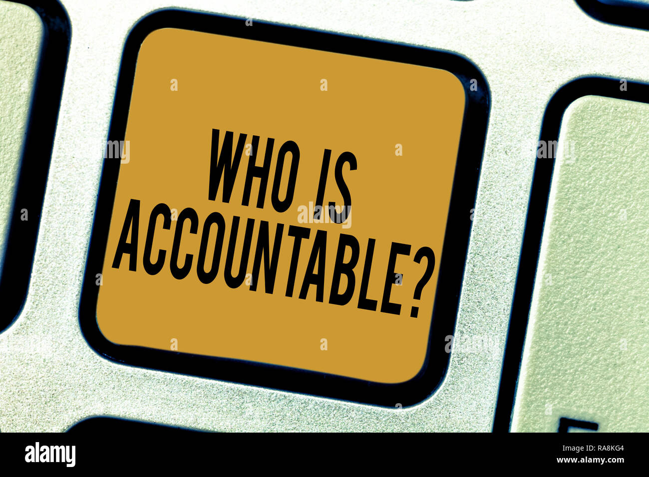 Handwriting text writing Who Is Accountablequestion. Concept meaning To ...