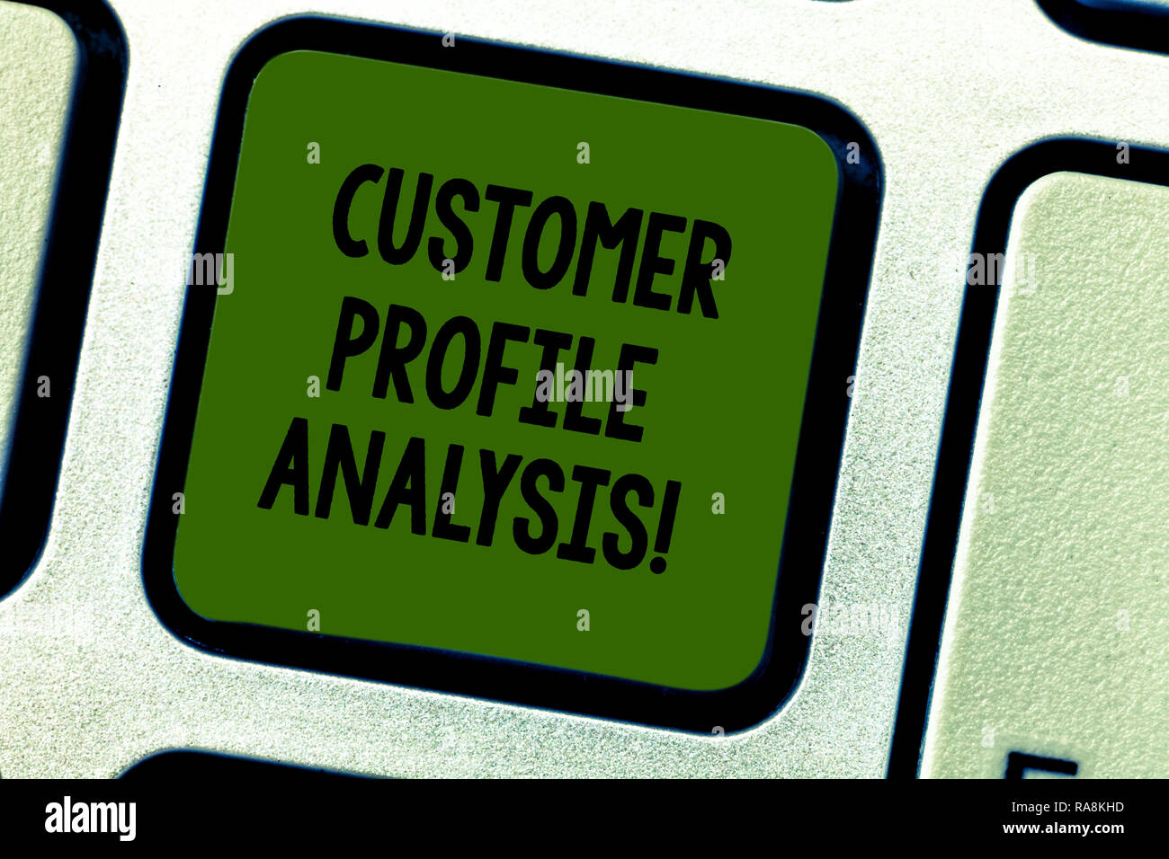 Writing note showing Customer Profile Analysis. Business photo ...