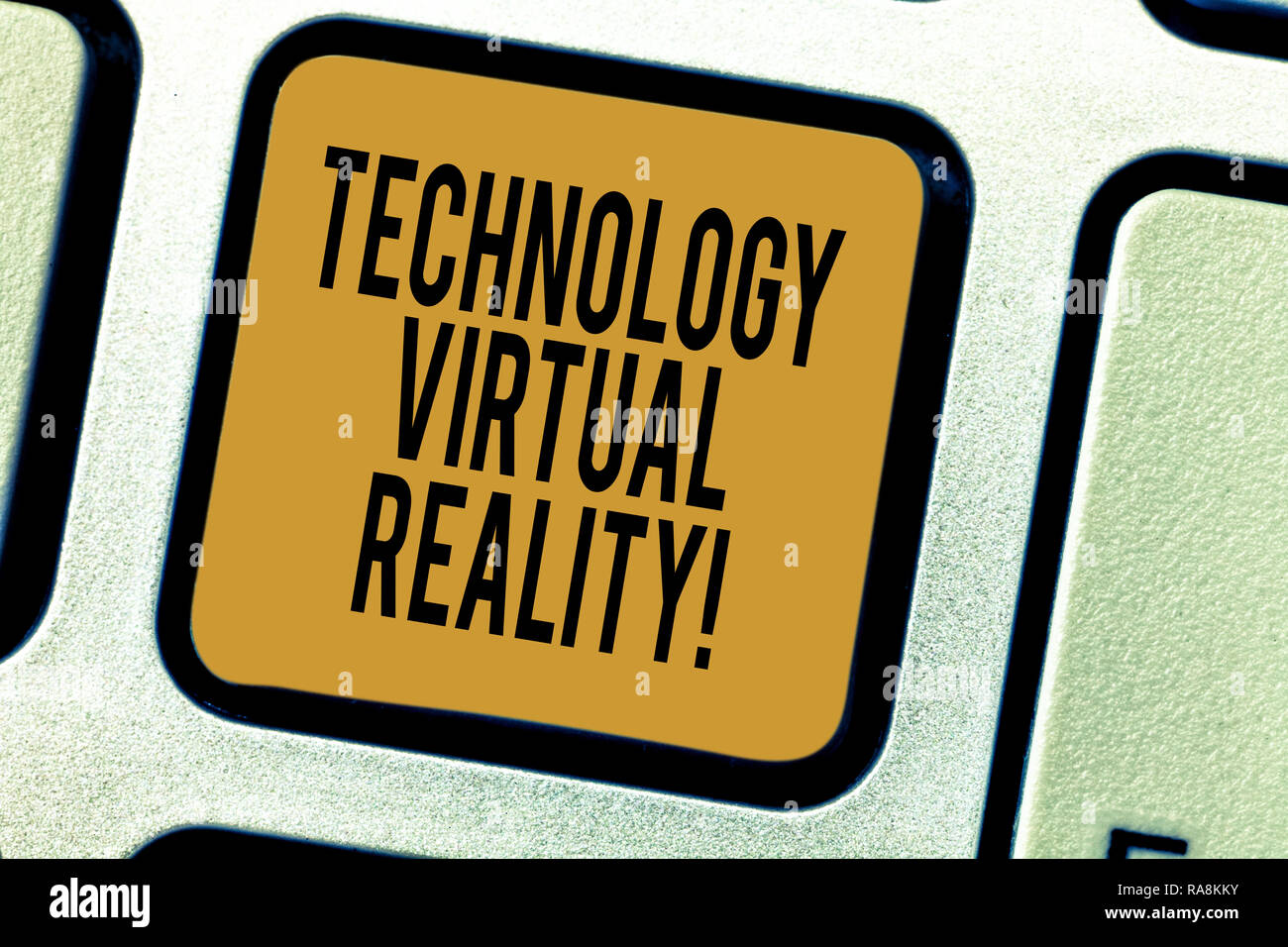 Handwriting text writing Technology Virtual Reality. Concept meaning ...