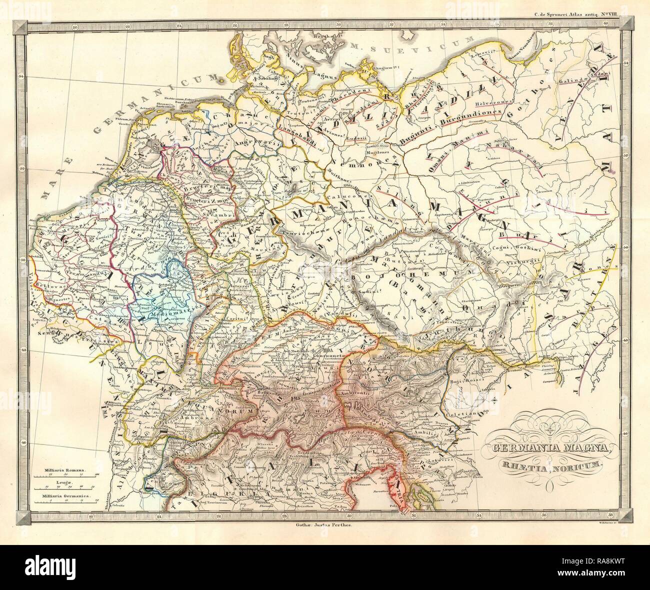 Ancient germania map hi-res stock photography and images - Alamy