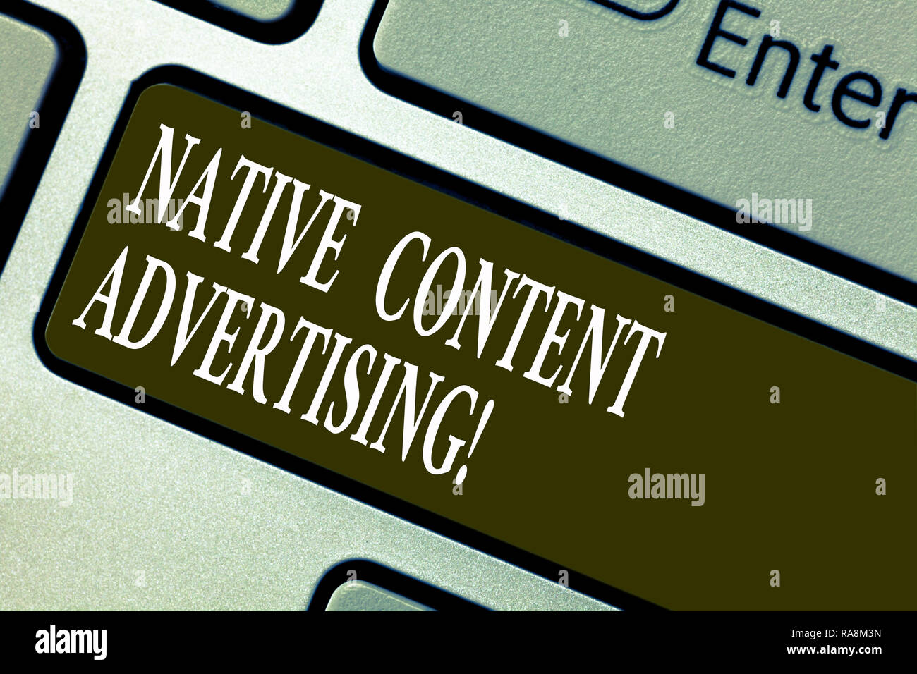Handwriting text writing Native Content Advertising. Concept meaning Ad ...