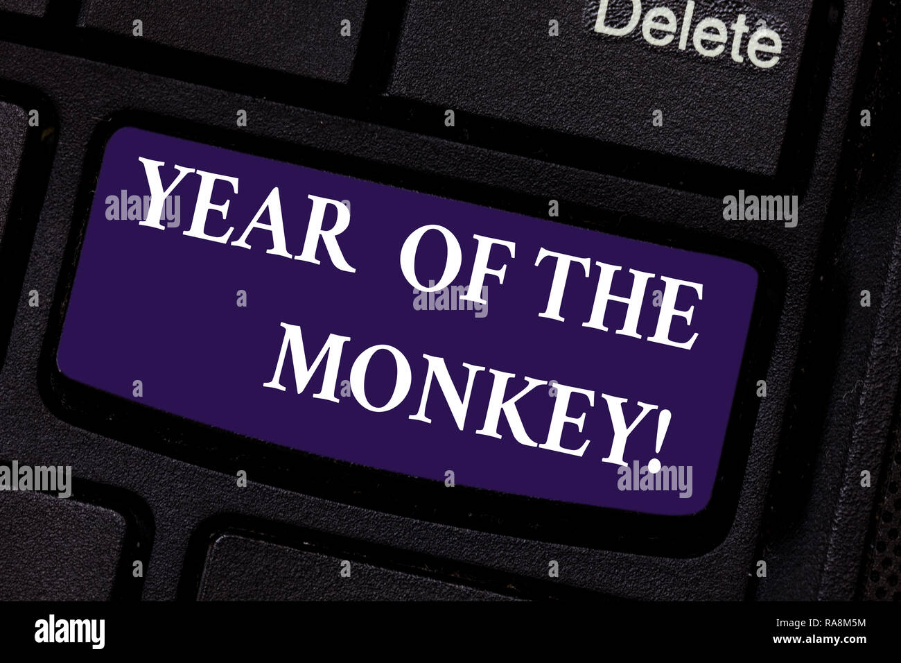 Writing note showing Year Of The Monkey. Business photo showcasing ...