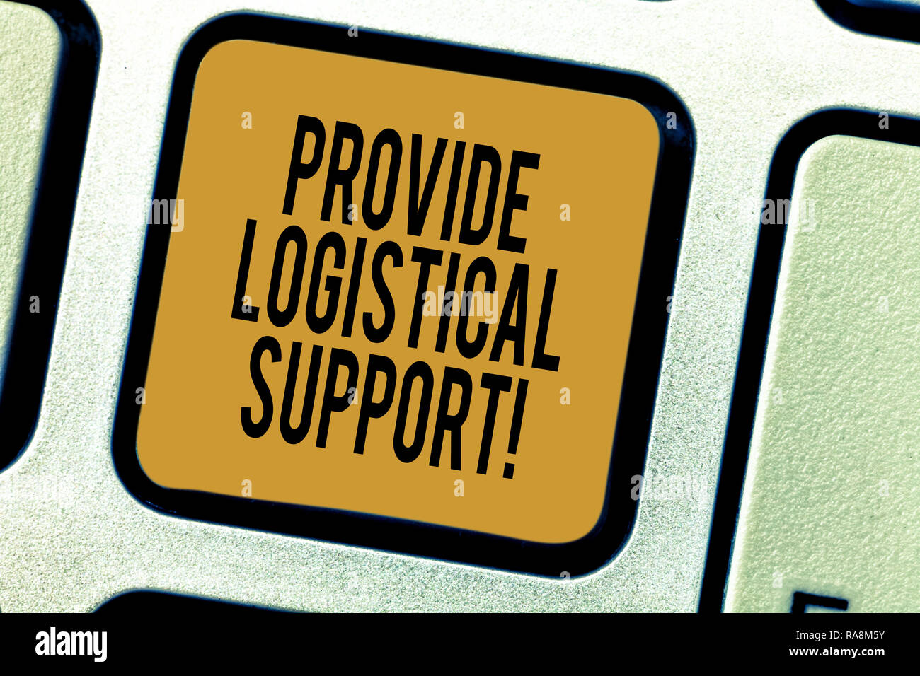 Handwriting text writing Provide Logistical Support. Concept meaning ...