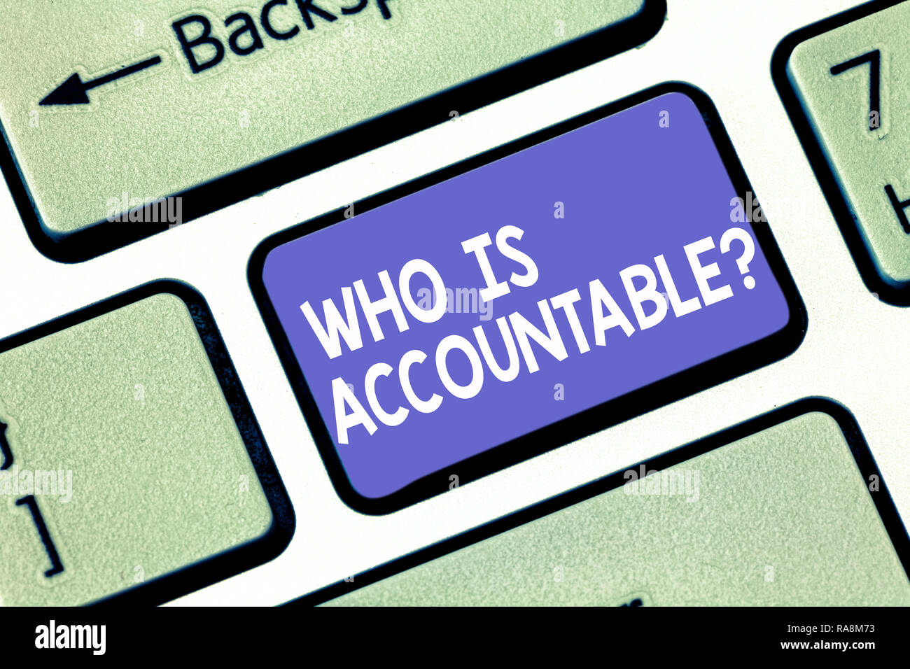 Word writing text Who Is Accountablequestion. Business concept for To ...