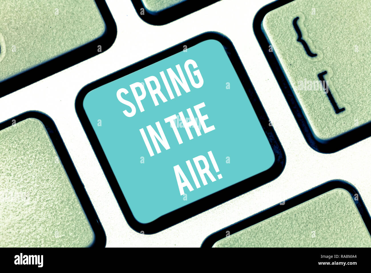 Word writing text Spring In The Air. Business concept for Natural ...