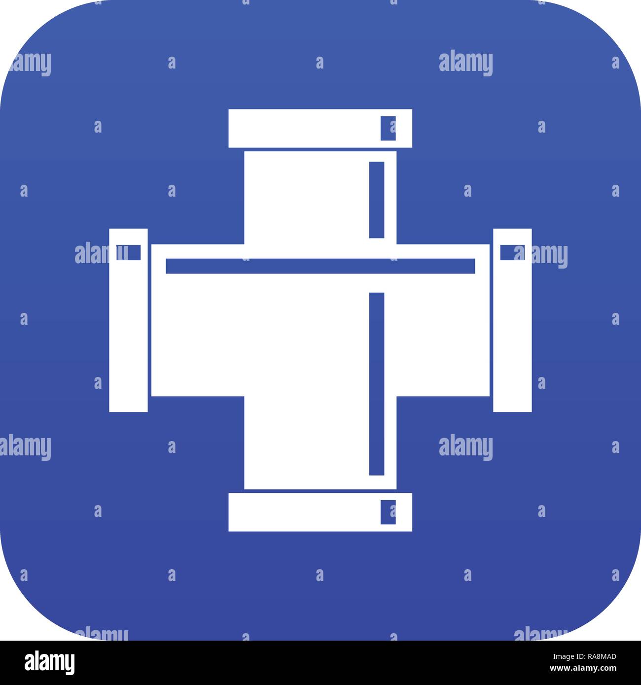 Black pipe fitting icon digital blue Stock Vector Image & Art - Alamy