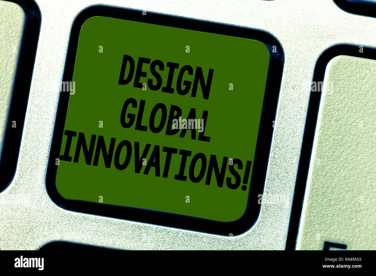 Writing note showing Design Global Innovations. Business photo ...