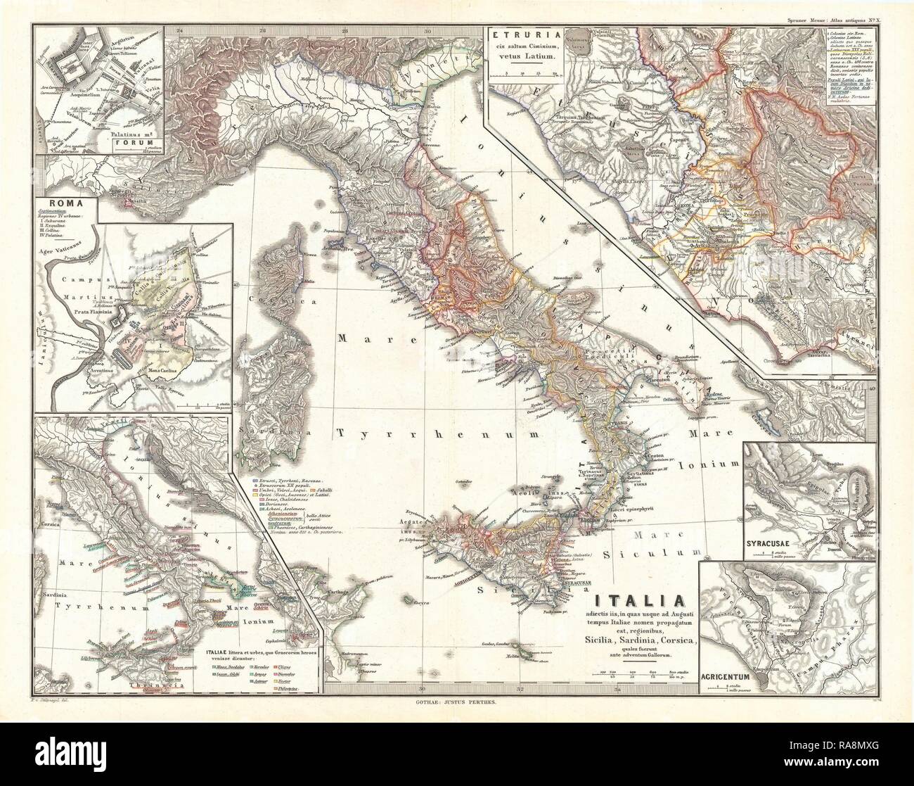 Caesar Rome Map Of Italy