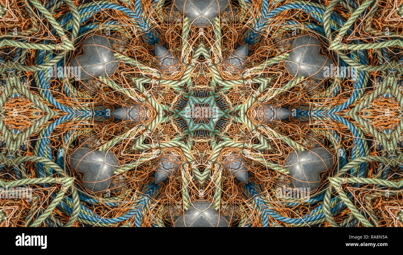 Abstract Fishnet and Fishing Lines Concept Symmetric Pattern Ornamental ...