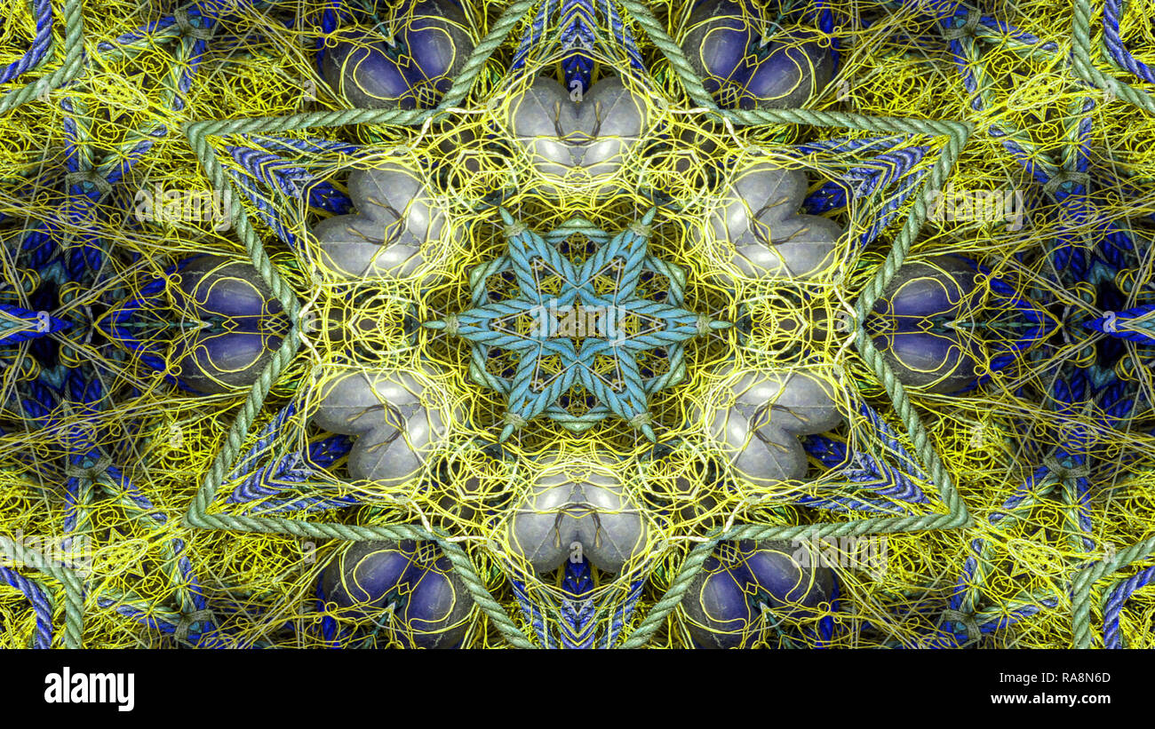 Abstract Fishnet and Fishing Lines Concept Symmetric Pattern Ornamental ...