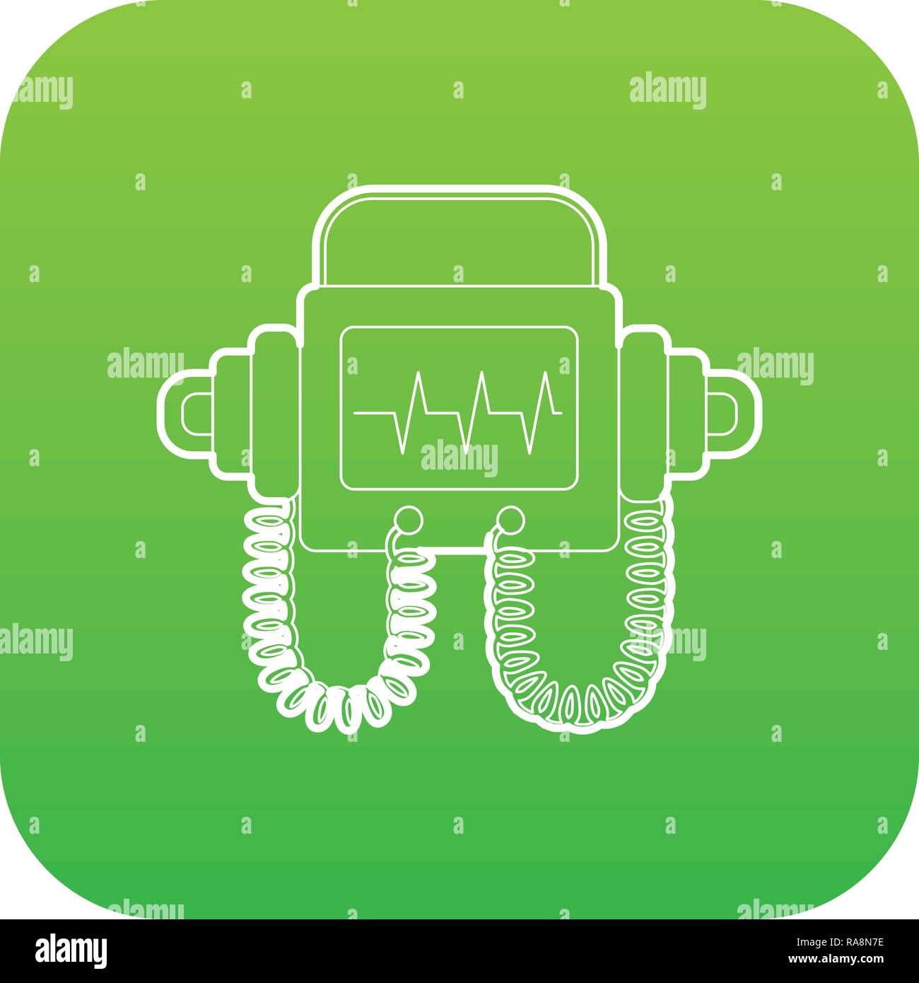 Defibrillator icon green vector Stock Vector Image & Art - Alamy