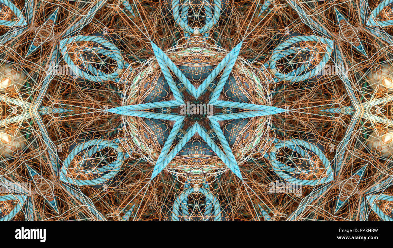 Abstract Fishnet and Fishing Lines Concept Symmetric Pattern Ornamental ...