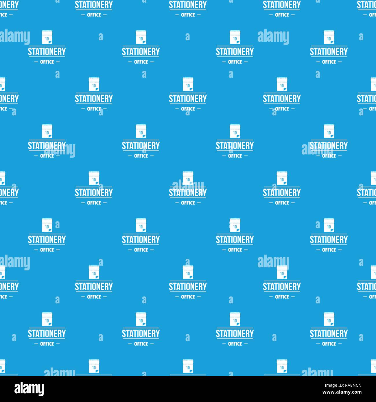 Office stationery pattern vector seamless blue Stock Vector Image & Art ...
