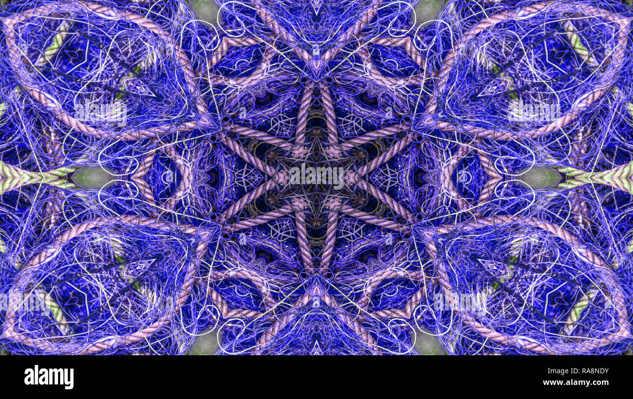 Abstract Fishnet and Fishing Lines Concept Symmetric Pattern Ornamental ...