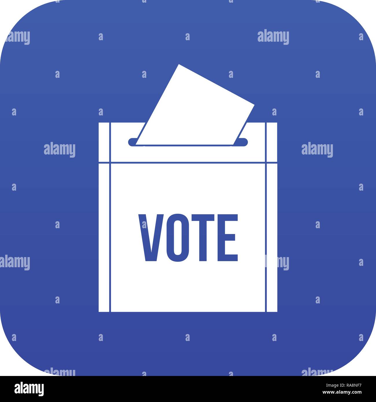 Ballot box icon digital blue Stock Vector Image & Art - Alamy