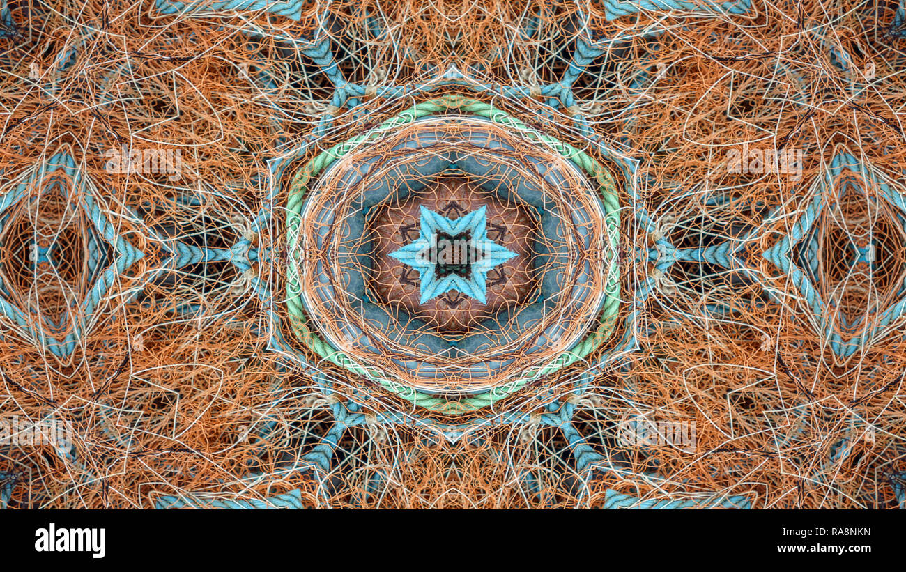 Abstract Fishnet and Fishing Lines Concept Symmetric Pattern Ornamental ...