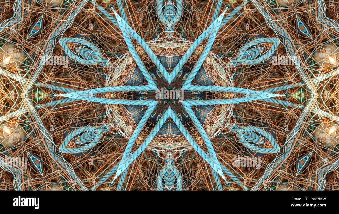 Abstract Fishnet and Fishing Lines Concept Symmetric Pattern Ornamental ...