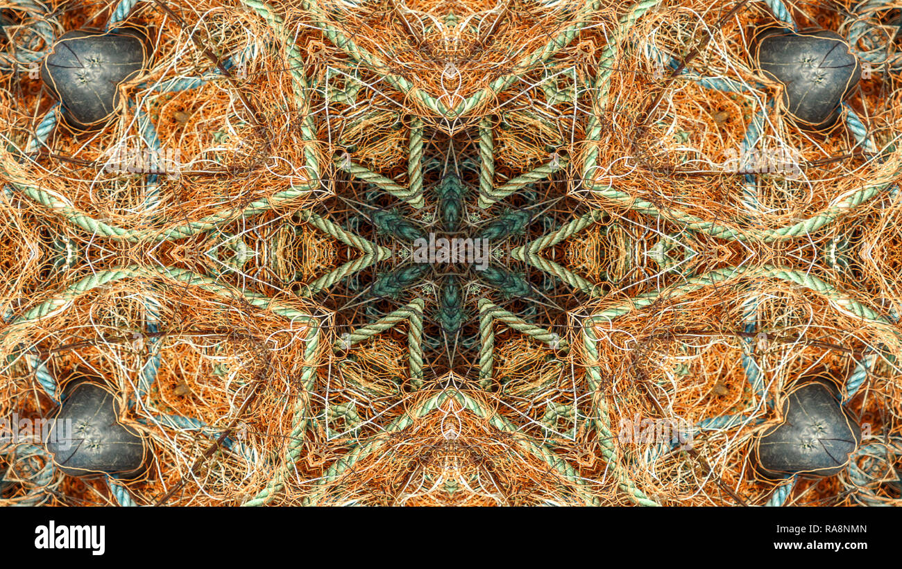 Abstract Fishnet and Fishing Lines Concept Symmetric Pattern Ornamental ...