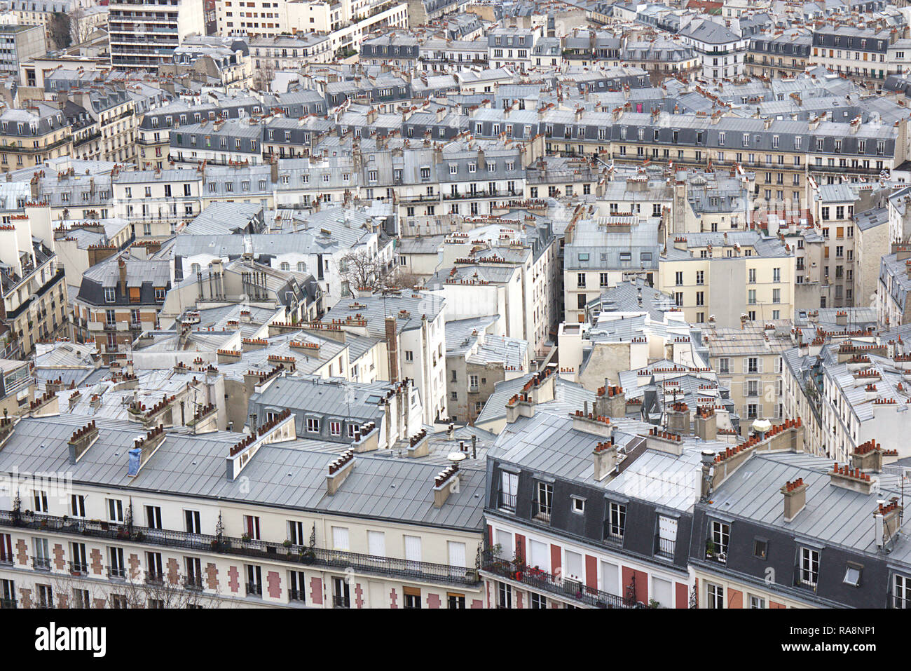 View over Paris, roofs, France Stock Photo - Alamy