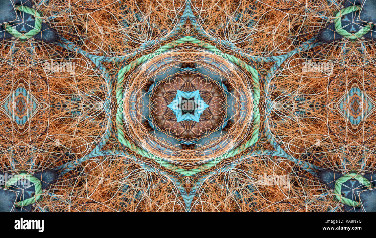 Abstract Fishnet and Fishing Lines Concept Symmetric Pattern Ornamental ...