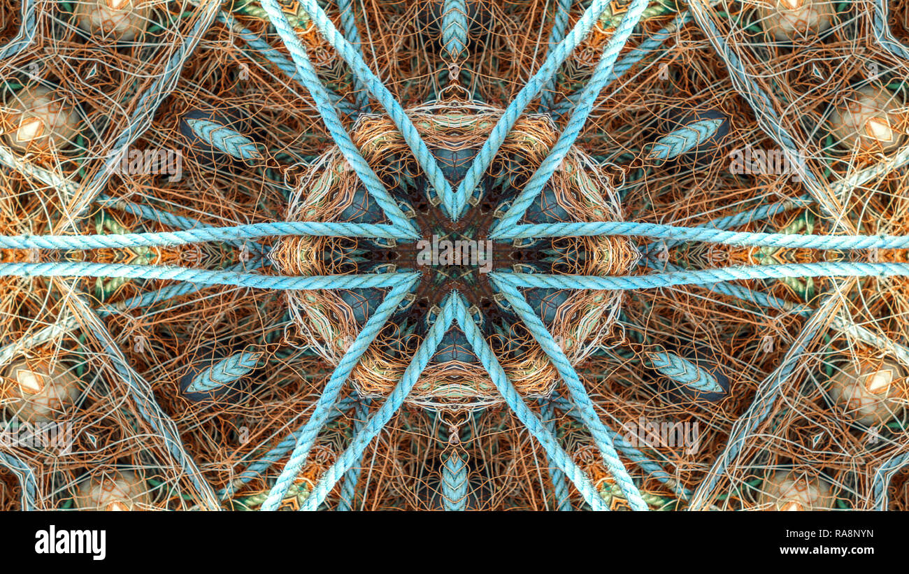 Abstract Fishnet and Fishing Lines Concept Symmetric Pattern Ornamental ...