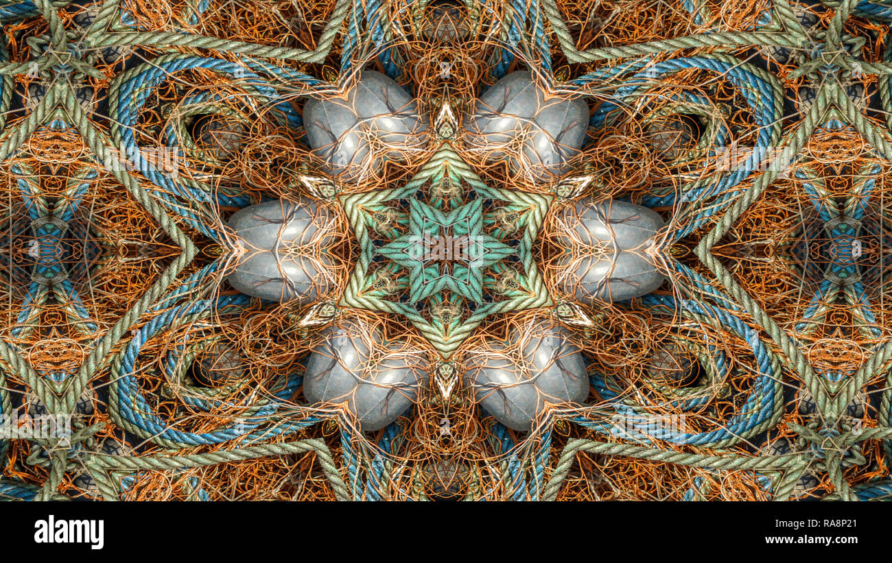 Abstract Fishnet and Fishing Lines Concept Symmetric Pattern Ornamental ...