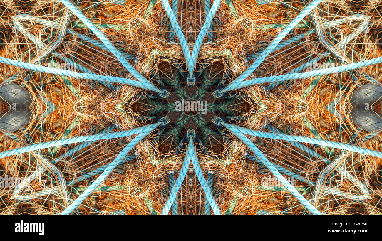 Abstract Fishnet and Fishing Lines Concept Symmetric Pattern Ornamental ...