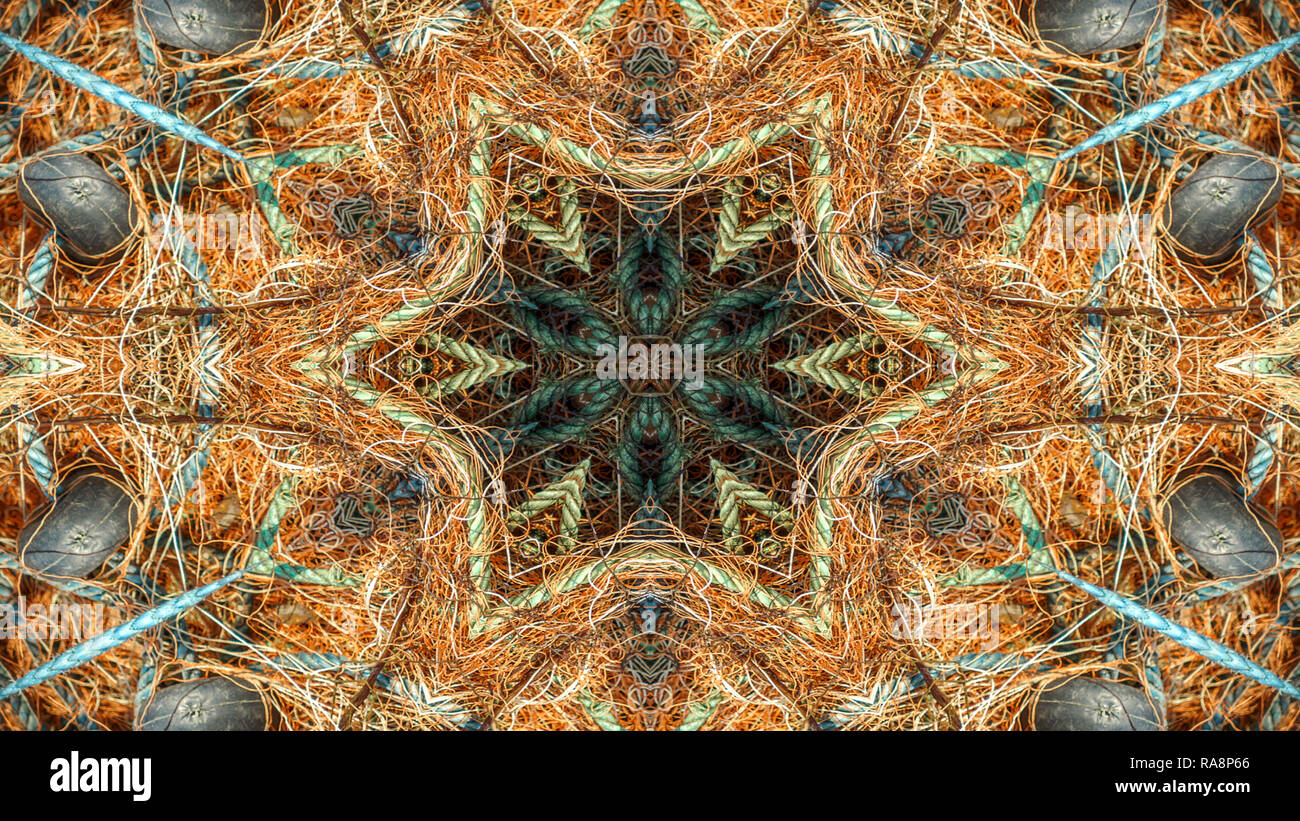 Abstract Fishnet and Fishing Lines Concept Symmetric Pattern Ornamental ...