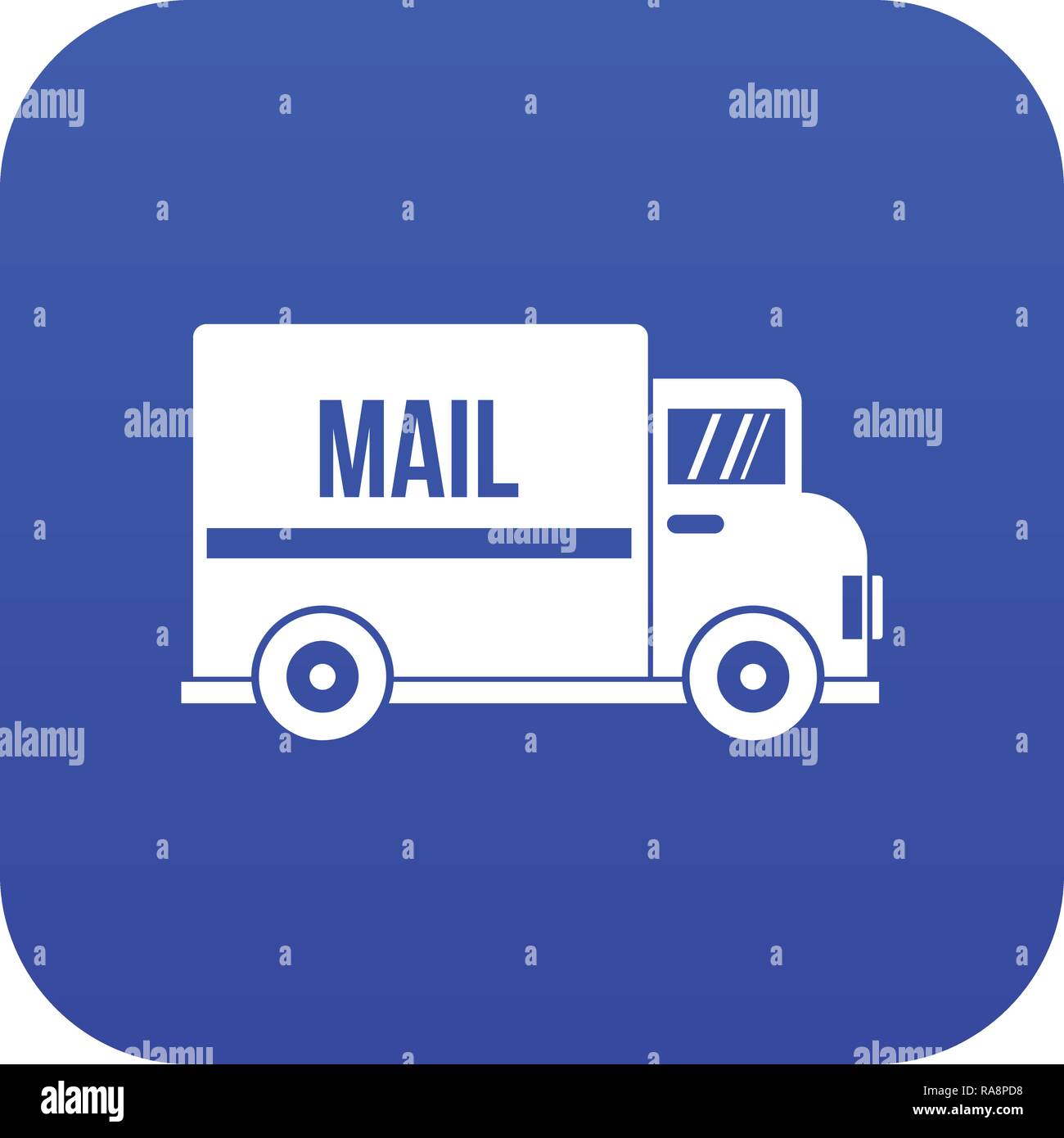 Mail truck icon digital blue Stock Vector Image & Art - Alamy