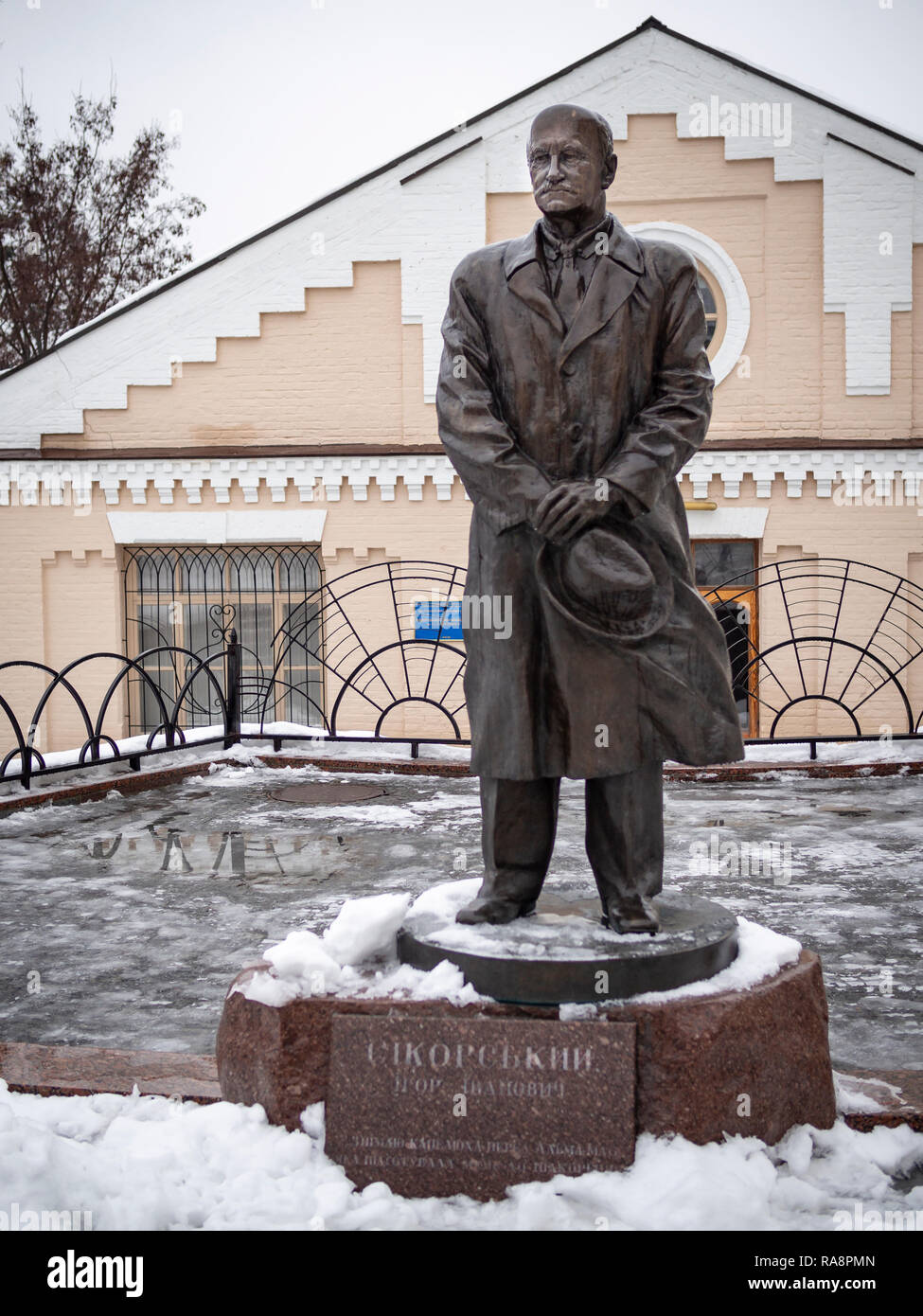 KIEV, UKRAINE-DECEMBER 28, 2018: Monument to Igor Sikorsky by M ...
