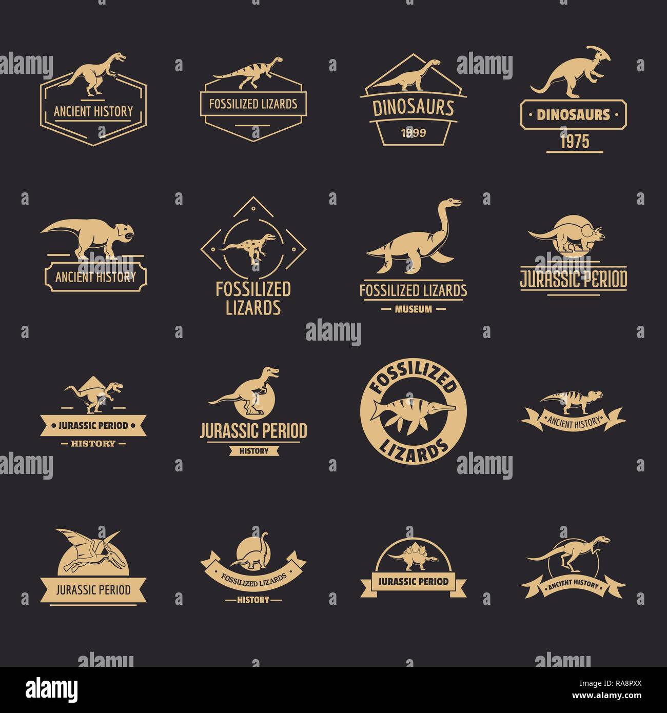 Dinosaur logo hi-res stock photography and images - Alamy