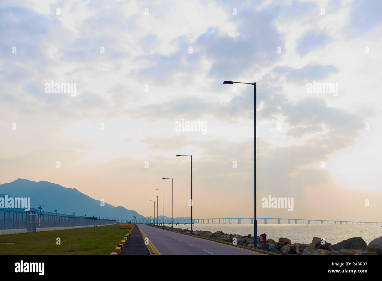 At the end of airport runway Stock Photo - Alamy