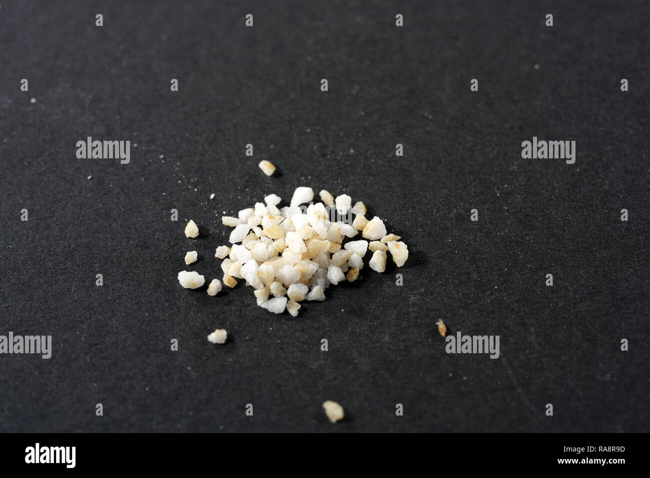 Salt in various forms with the macro lens extremely enlarged, it almost ...