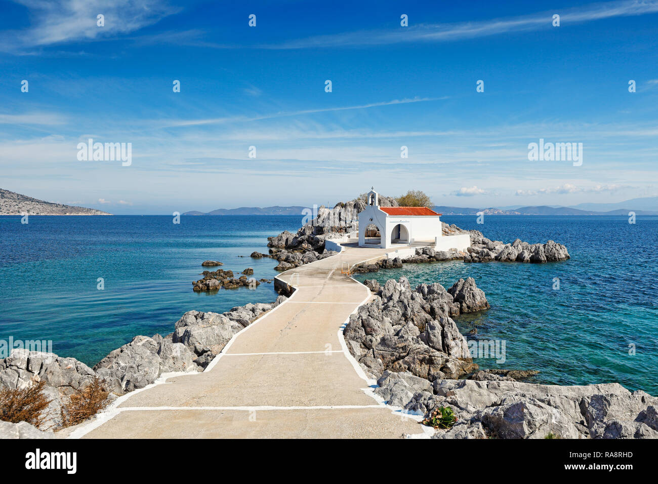 The small church Agios Isidoros in Chios island, Greece Stock Photo - Alamy