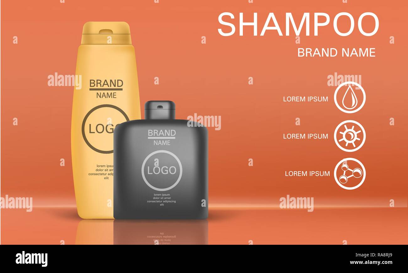 Shampoo concept background, realistic style Stock Vector Image & Art ...