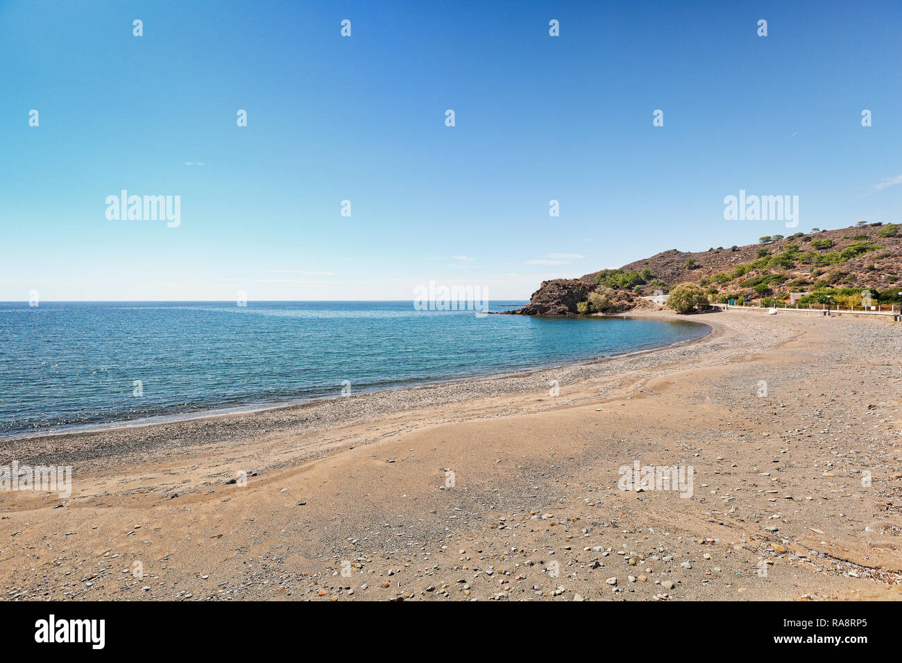The beach Limnos in Chios island, Greece Stock Photo - Alamy