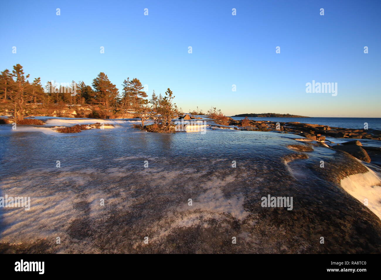 High Coast on Baltic Sea Sweden. Unique of this landscape is the ...