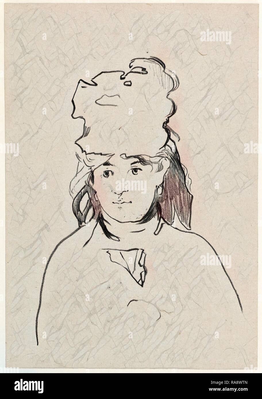 Edouard Manet, Berthe Morisot, French, 1832 - 1883, 1872, lithograph ...