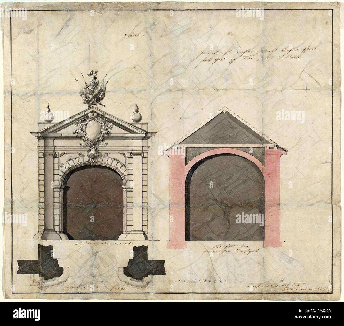 Balthasar Neumann (German, 1687 - 1753), Design for a City Gate in ...